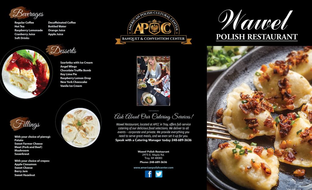 Our Menus - Wawel Royal Castle Polish Bar & Restaurant