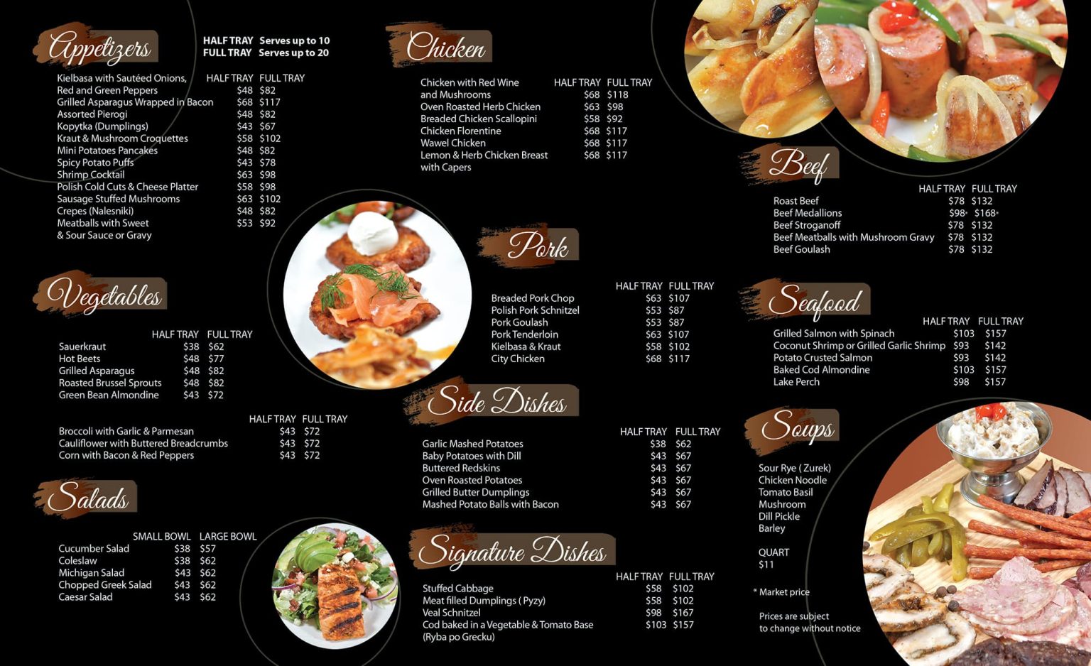 Our Menus - Wawel Royal Castle Polish Bar & Restaurant
